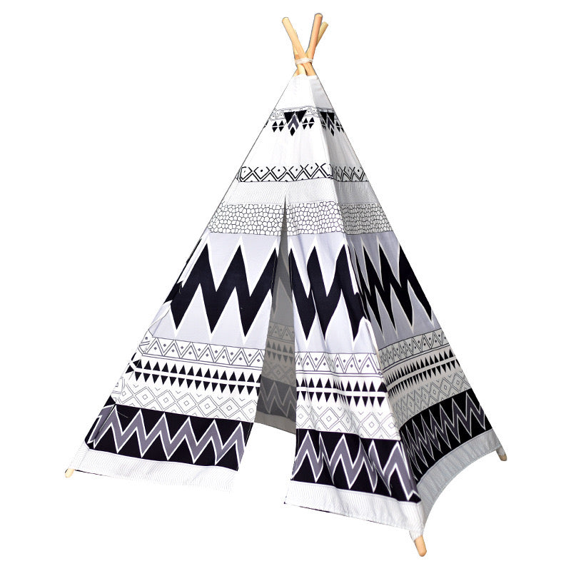 Kids Teepee - black & white – Hyggerium