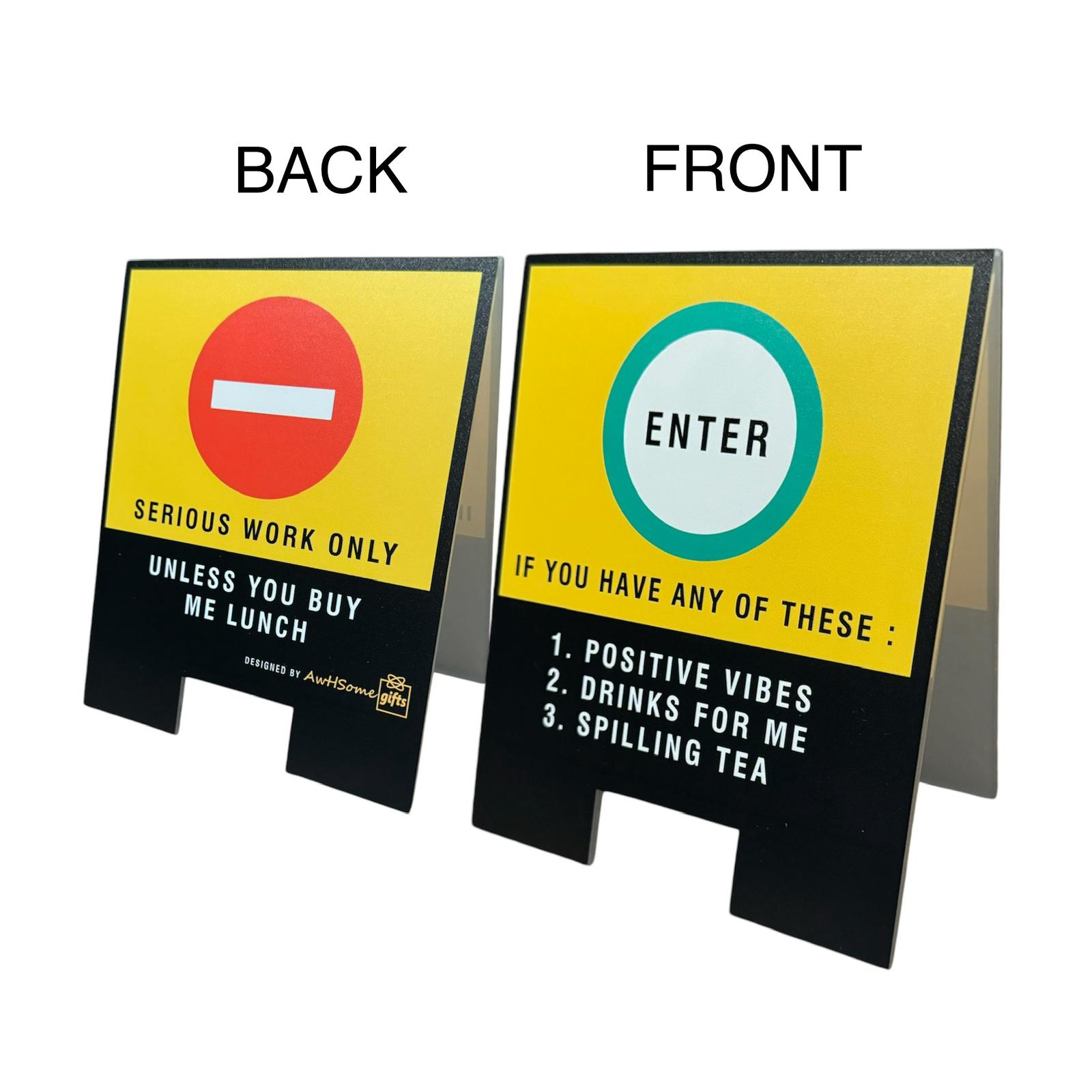 Desk Sign Memo Clip - Serious Work Only – Hyggerium